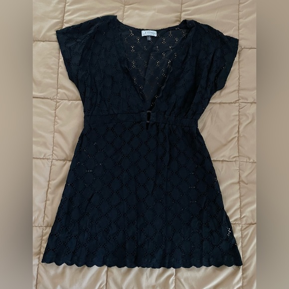 J Valdi | Swim | J Baldi Black Lace Bikini Cover Up Dress | Poshmark